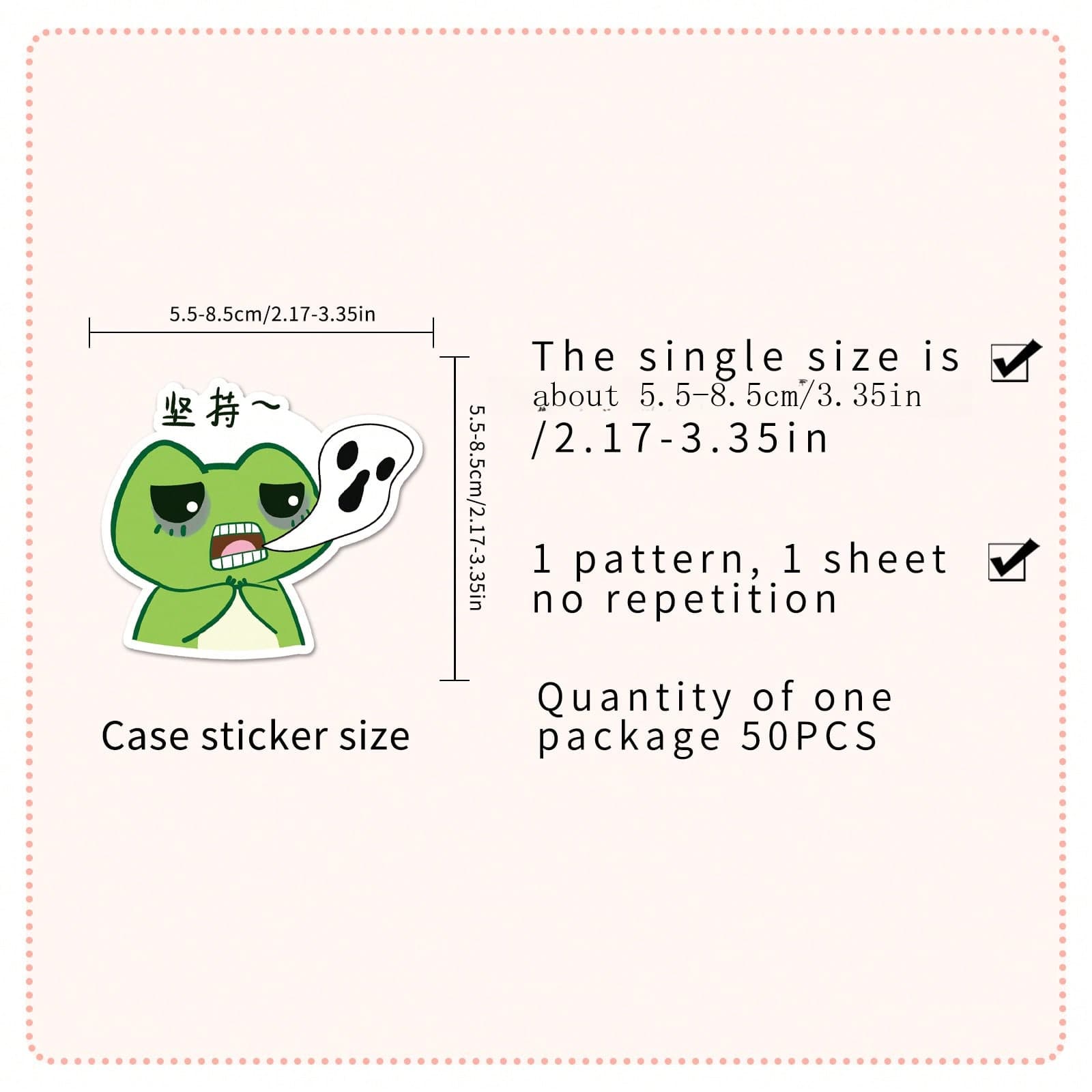 50pcs Original Working Frog Cartoon Sticker Pack, Cute Animal Doodle ...