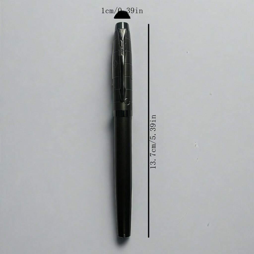 Gray All-Metal Pointed Nib Fountain Pen - Suitable For Writing ...