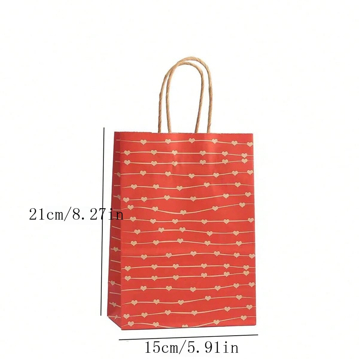 24pcs Printed Party Gift Bags, Valentine's Heart Shaped Gift Bags ...