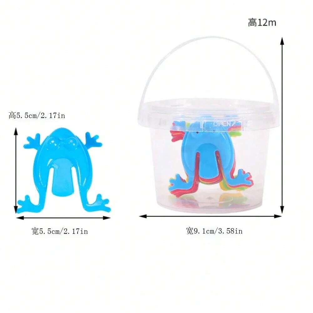 12pcs Boxed Jumping Frog Fidget Toys, Finger Press Fun Bouncing Frogs ...