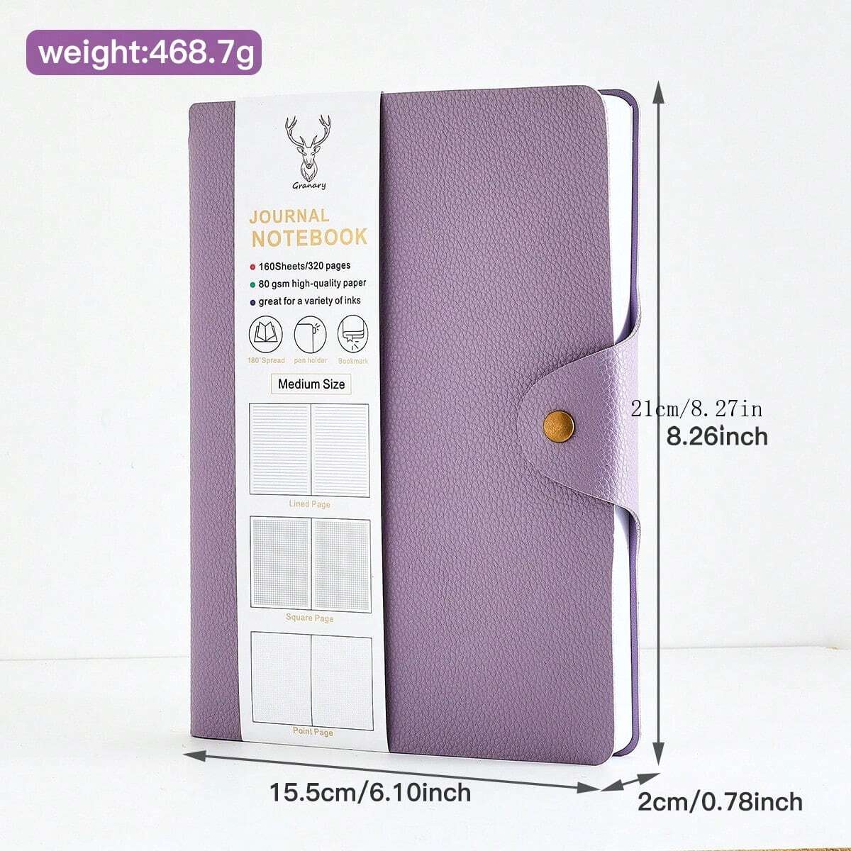 A5 Size Soft PU Leather Cover Notebook With Pen Holder And Bookmark ...