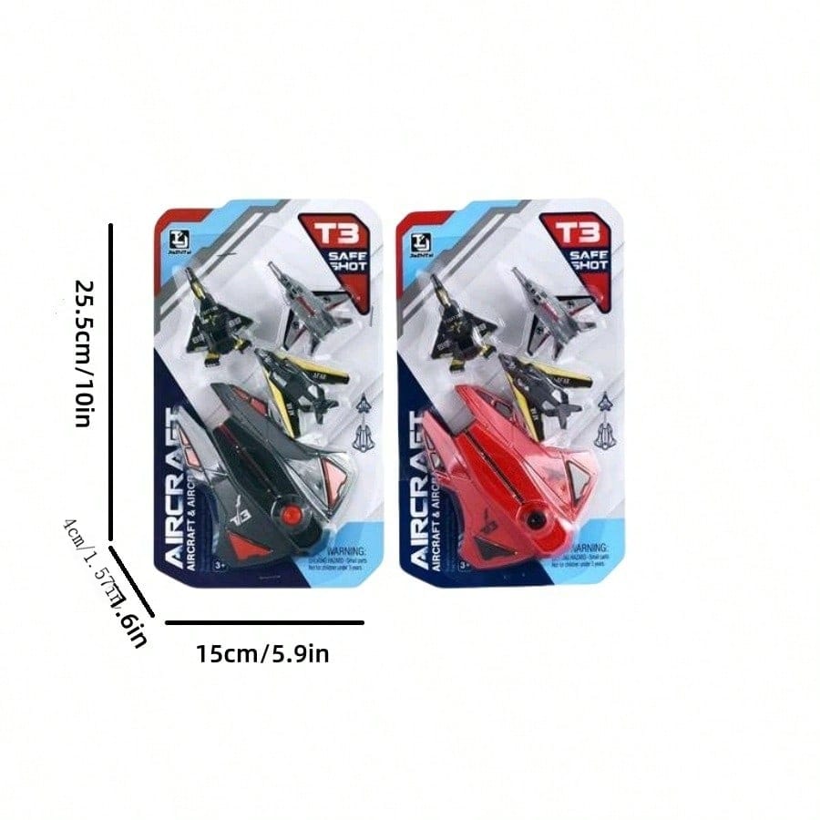 1 Launcher And 3 Realistic Fighter Planes, Spring-Powered Airplane ...