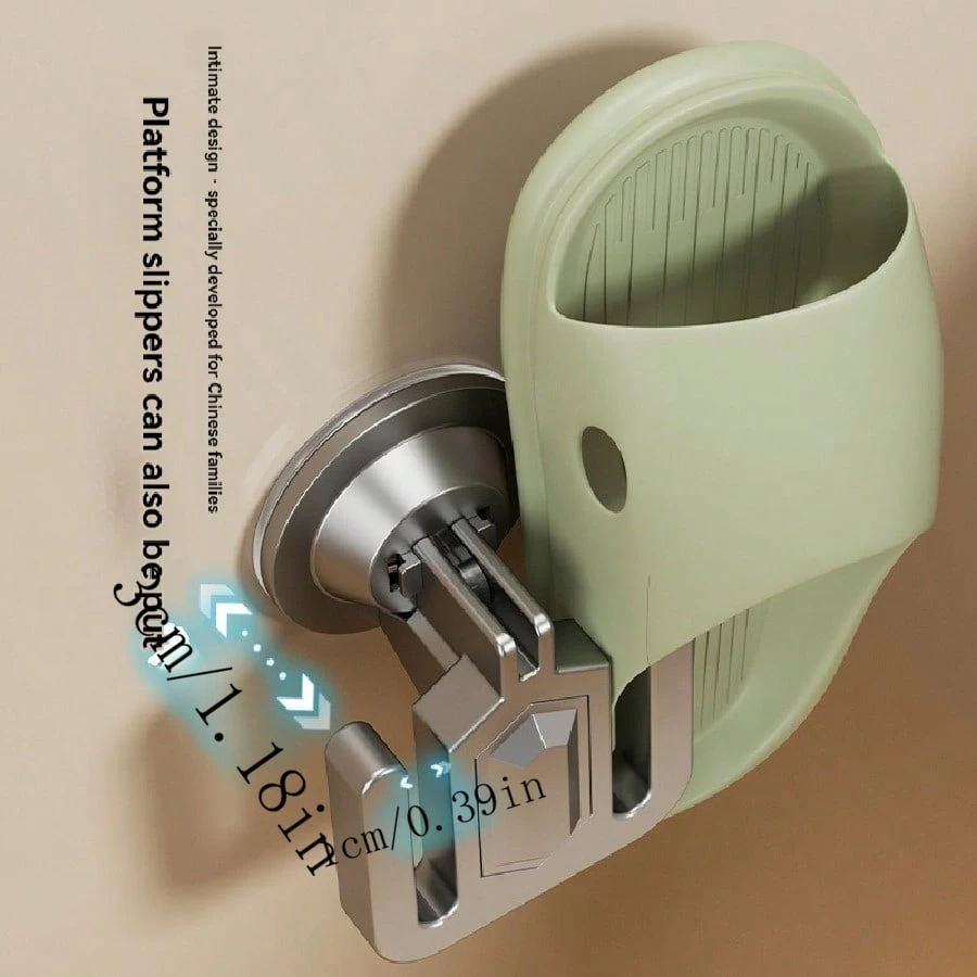 Bathroom Shoes Rack, No Drilling Suction Cup Wall Mounted, Bathroom ...