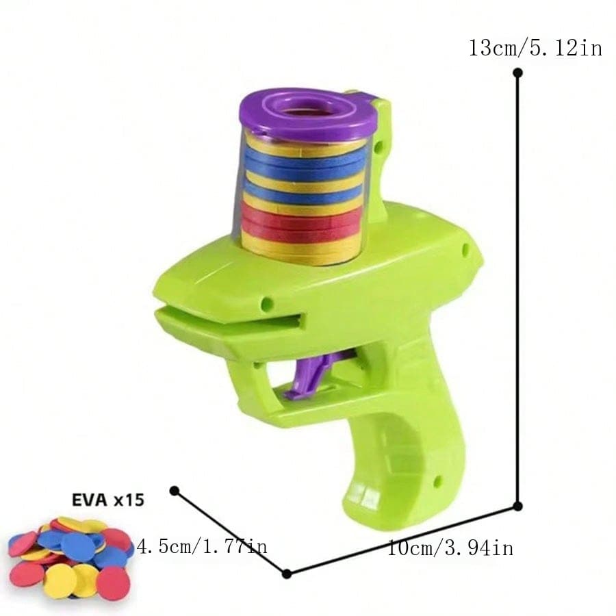 2-Color Fun Carrot Shaped Shooting Disc Flying Soft Bullet Disc Blaster ...