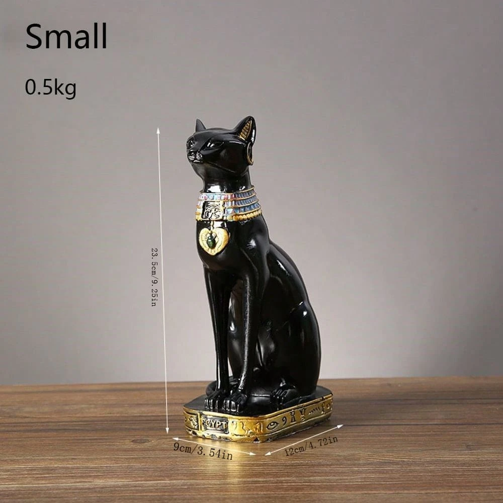 1pc Resin Egyptian Anubis Cat God Figurines, Home Living Room Desktop ...