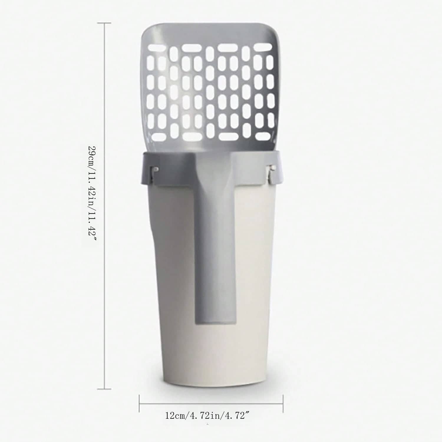 For Cat Litter Scooper Deep Shovel With Detachable Waste Bucket Poop ...