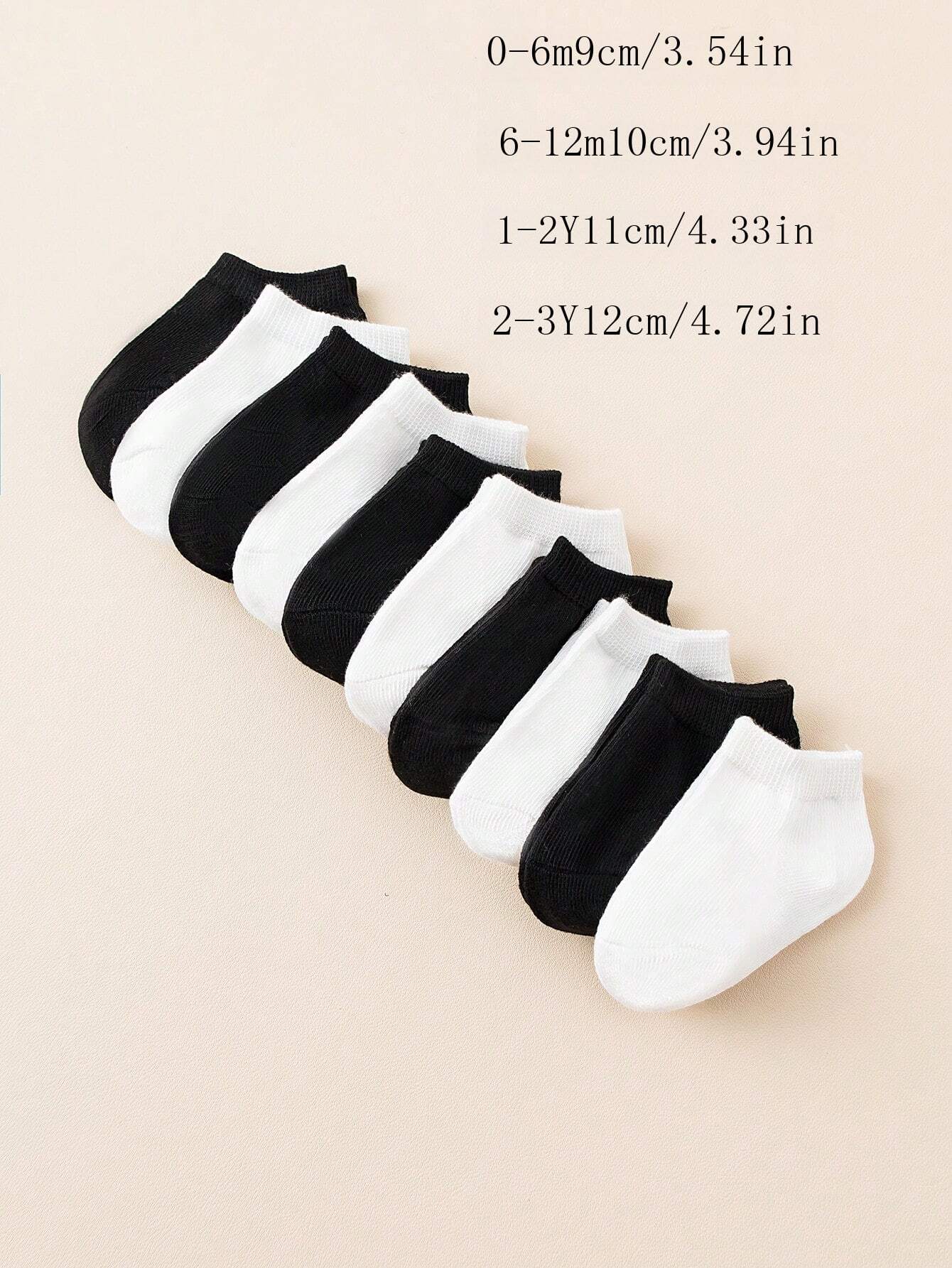 10 Pairs Of Baby Unisex Socks Toddler Soft Boat Socks | SHEIN USA