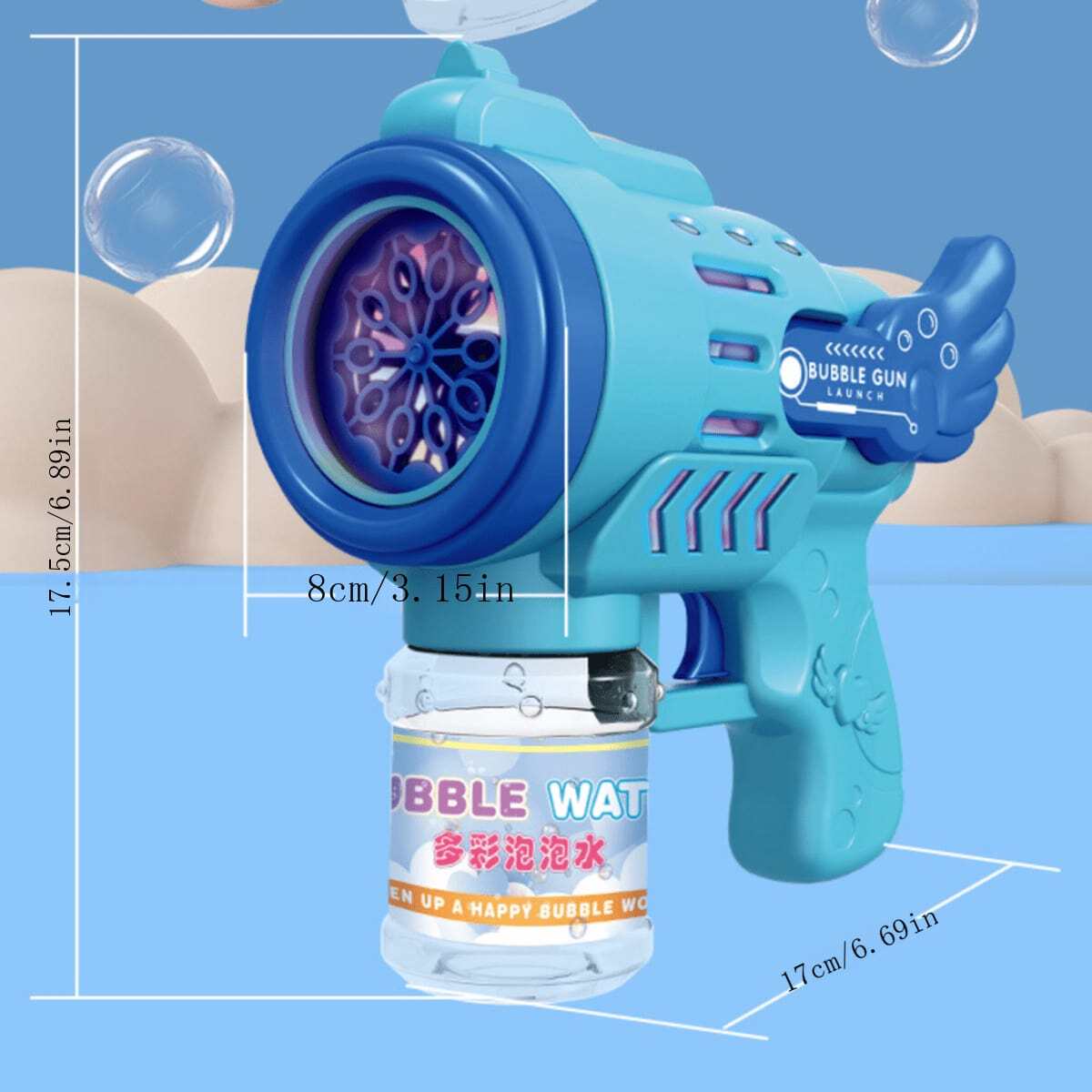 1pc Multicolor Available Electric Automatic Bubble Gun Toy Bubble Maker ...