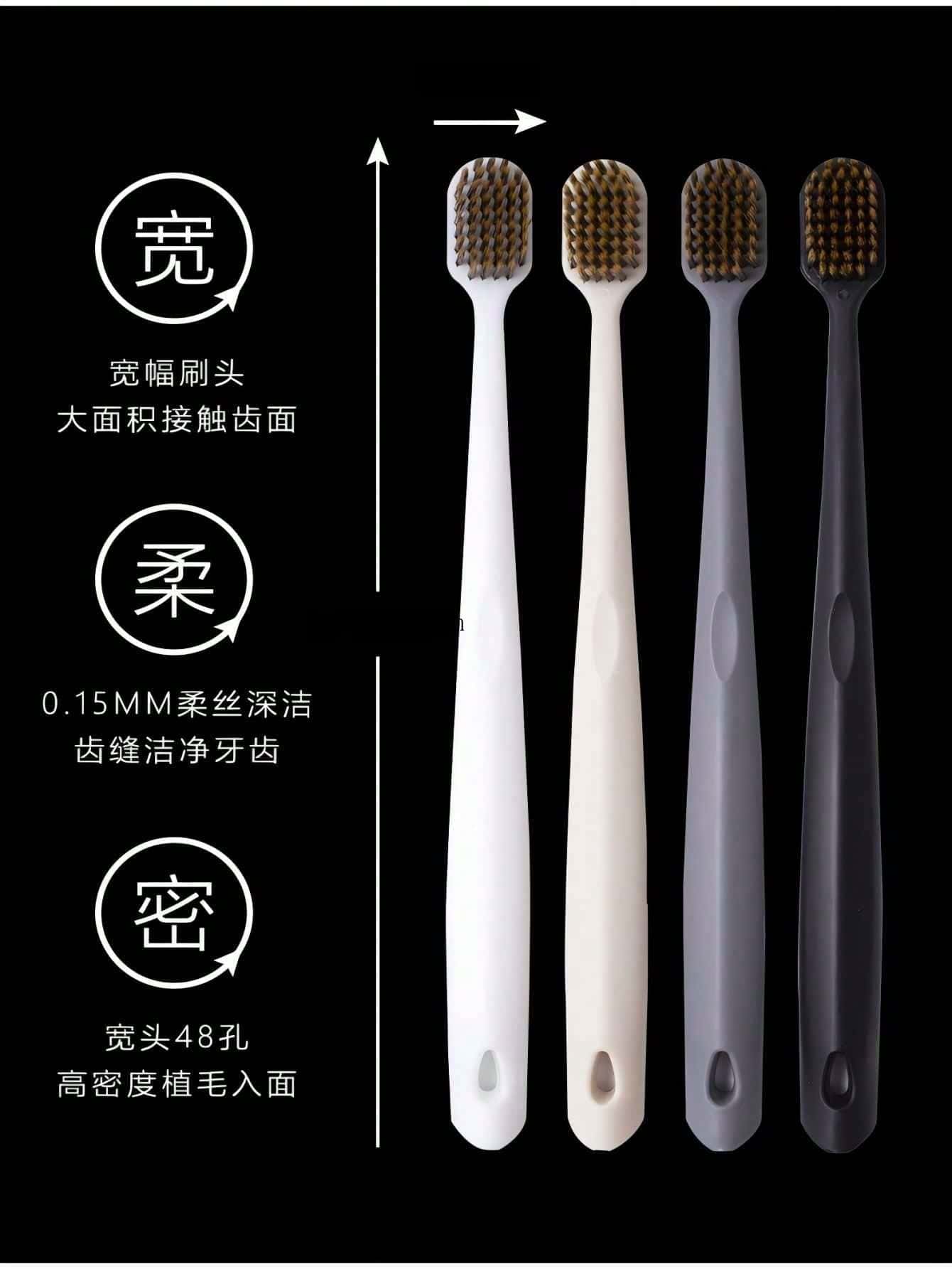 Wide Head High-Density Soft Bristle Toothbrush, Flame Design Premium ...