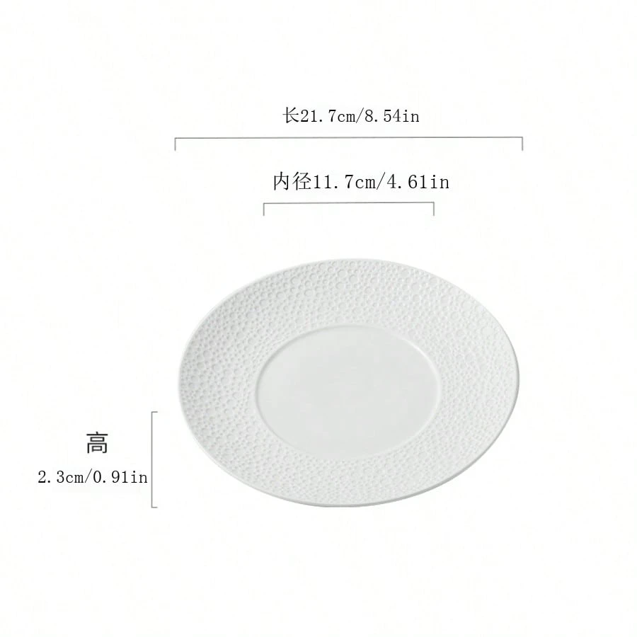 High-End Restaurant Pure White Plate Creative Steak Arrangement Light ...