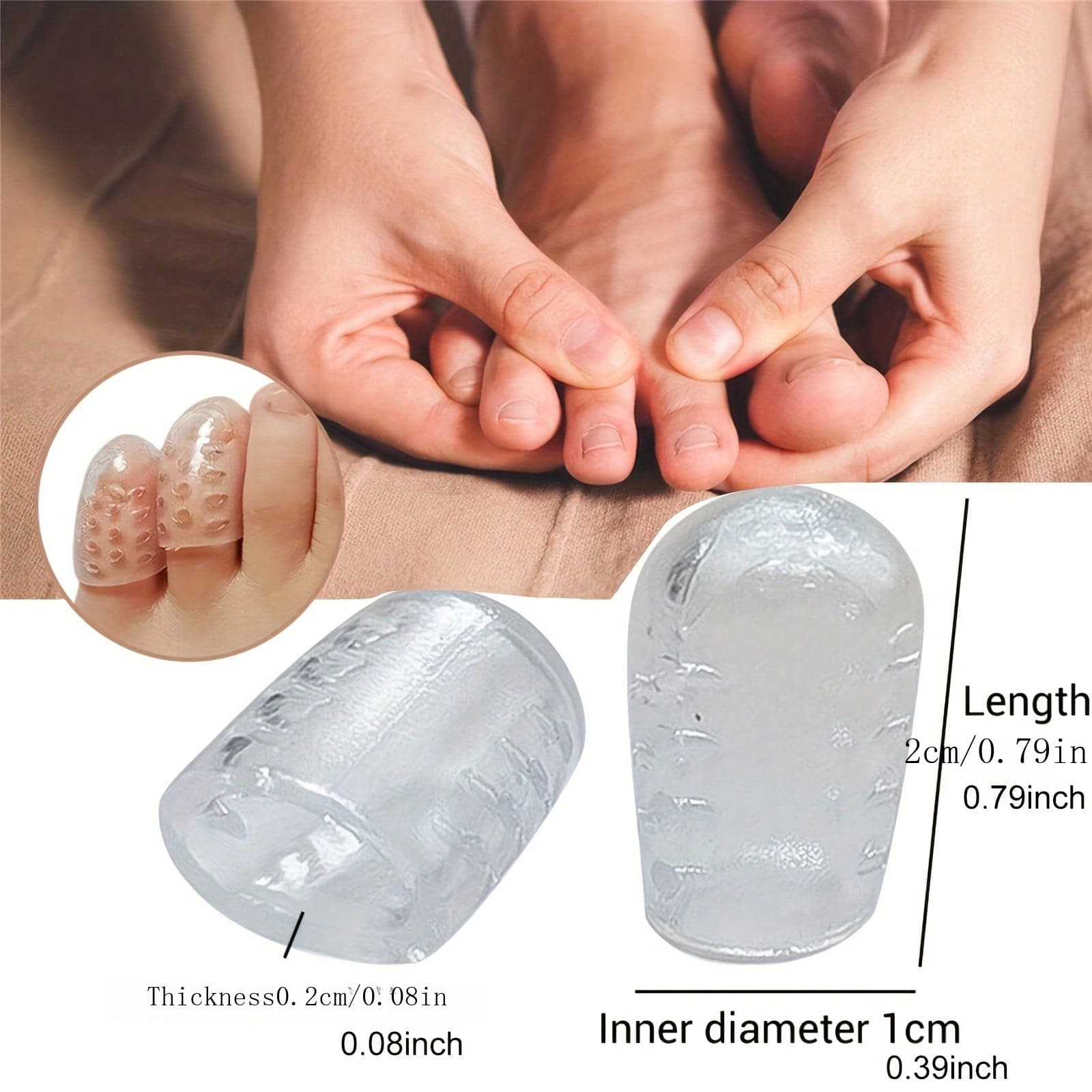 5/10/20/30pcs Transparent Silicone Toe Caps, Soft & Comfortable ...