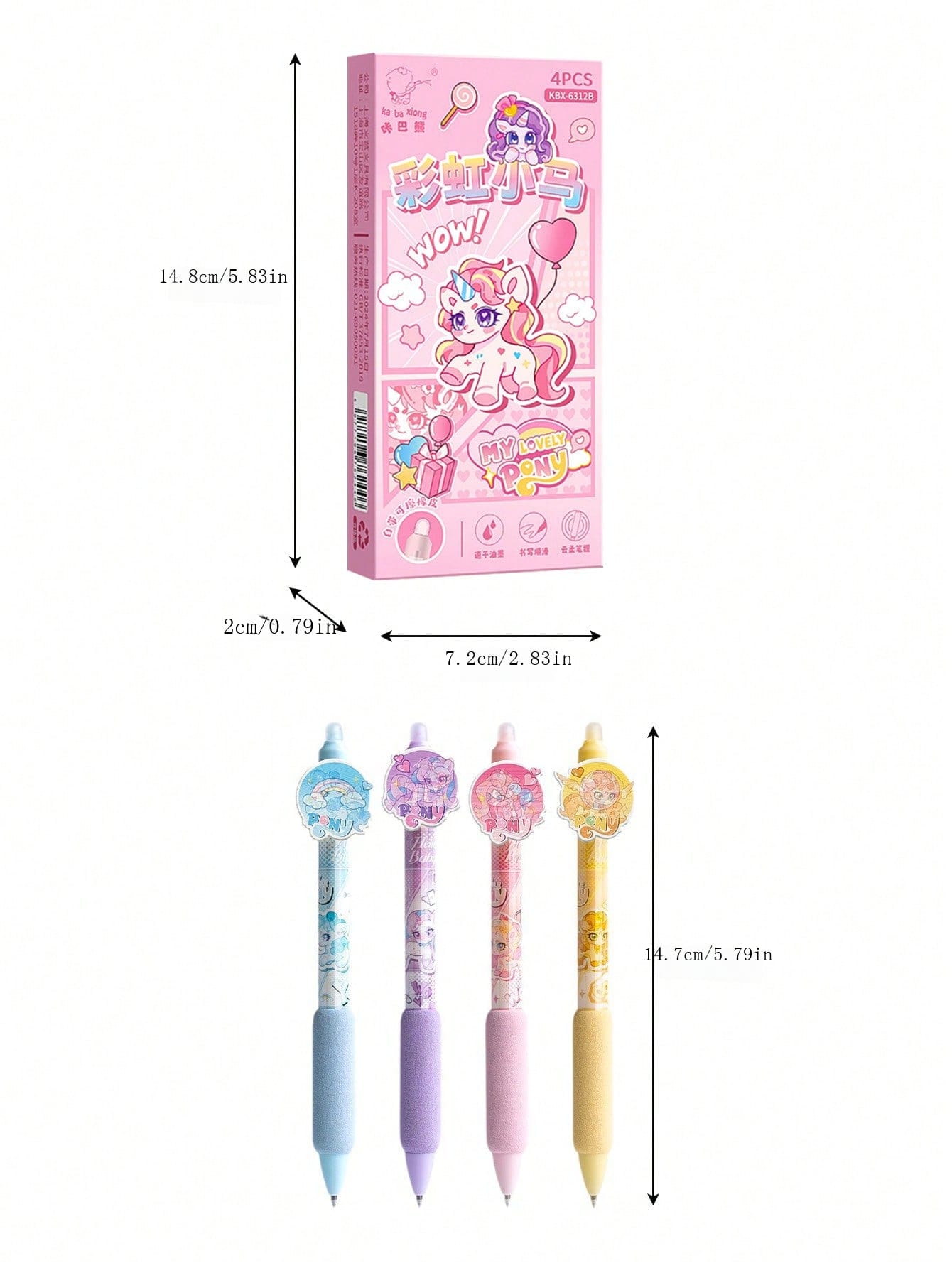 4pcs Set Of Retractable Erasable Ballpoint Pens, Cute & Kapibarasan ...