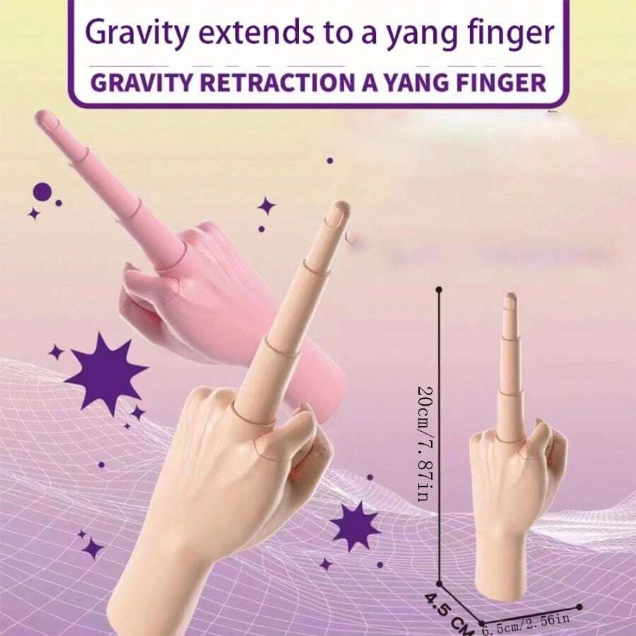 1pc Middle Finger Telescopic Ssword Ornament, Mmiddle Finger, 3D ...