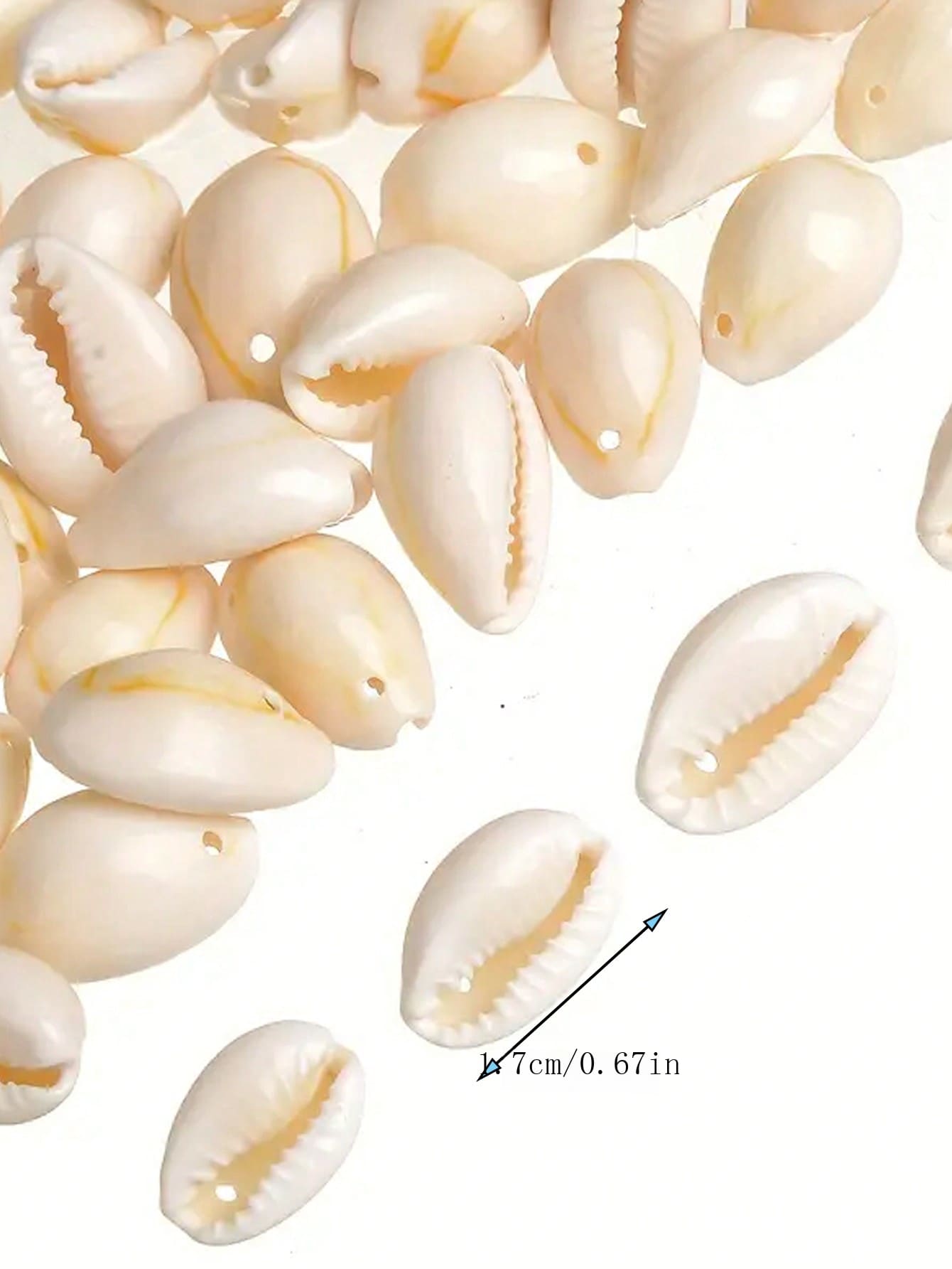 40 Pcs Natural Strong Shell Beads Smooth Cut Oval Seashells, Beach ...