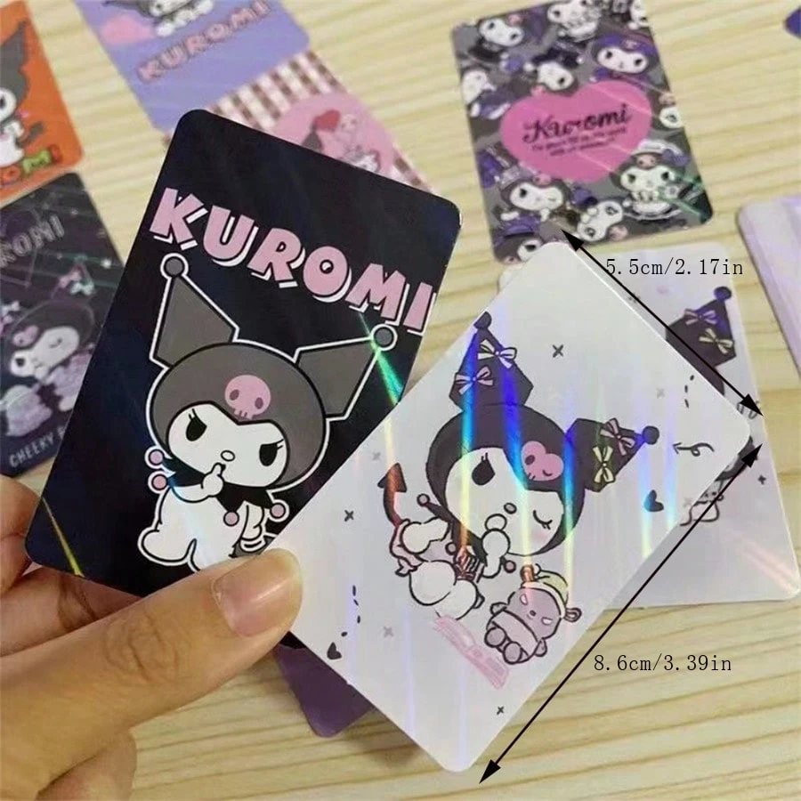 Kuromi Laser Bookmark Small Card HD Exquisite Creative Card Flash Card ...