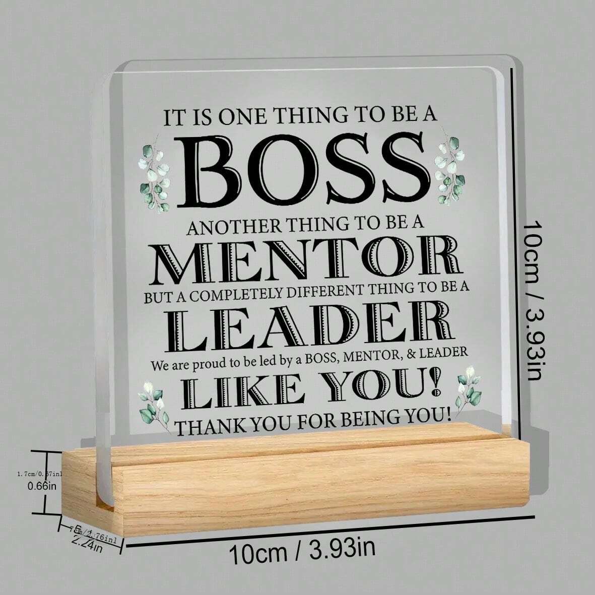 Appreciation Boss Gifts For Men Women, Awesome Boss Desk Decor Acrylic ...