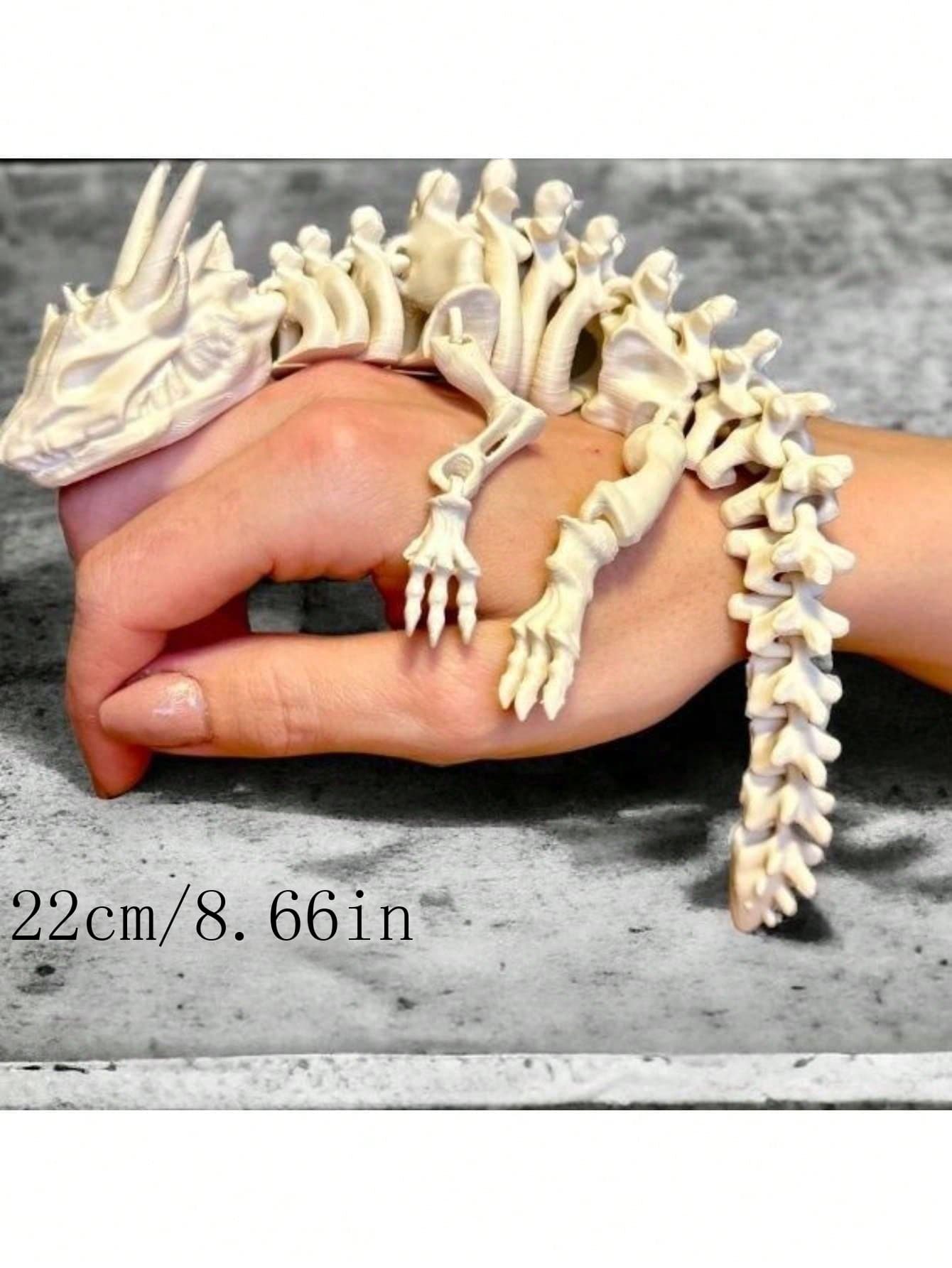 3D-Printed Movable Articulated Skeleton Dragon Action Figure, Skeleton ...