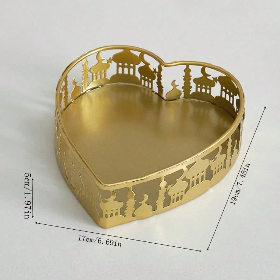 Set Of 2 Unique Heart Shaped Gold Cake Stands Heart Shaped Cake Stands ...