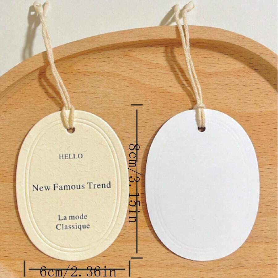 100pcs Vanilla Paper Apparel Hang Tags, High-End Women's Clothing ...