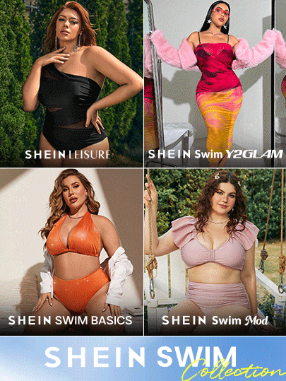 Shop Curve And Plus Size Bikini Sets Swimwear Shein Usa