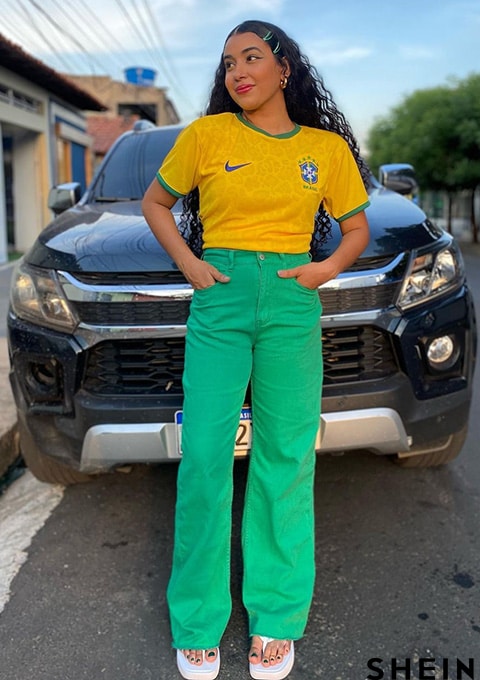 SHEIN EZwear Vintage 90s High-Waist Denim Boyfriend Fit Jeans | SHEIN USA