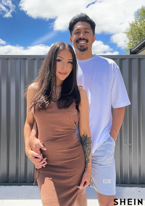 SHEIN BAE Tied Shoulder Backless Glitter Dress | SHEIN UK