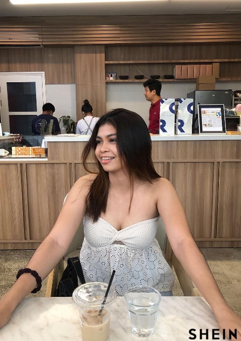 SHEIN WYWH Twist Front Cut Out Schiffy Tube Top | SHEIN USA