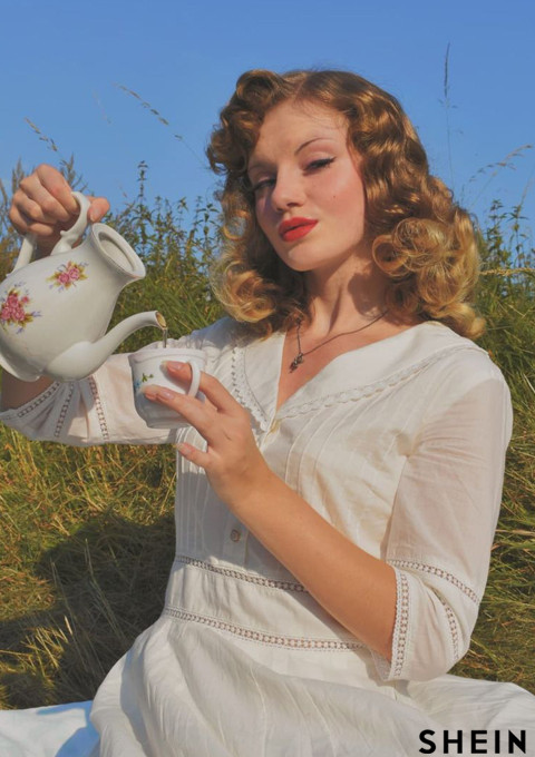 Simple Retro Solid Button Front Shirt Dress | SHEIN USA