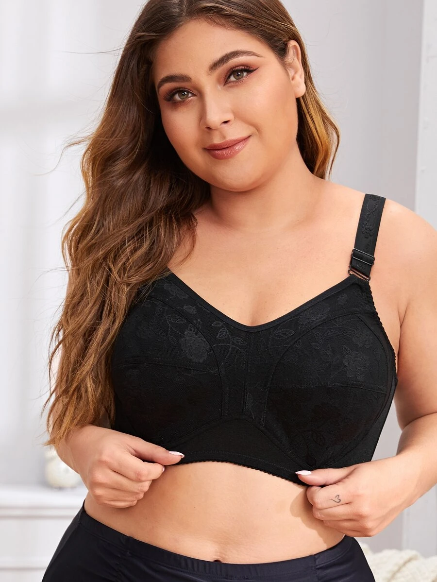 Plus Adjustable Strap Bra | SHEIN USA