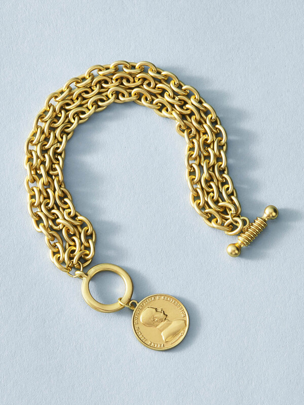 1pc Coin Charm Chain Bracelet | SHEIN USA