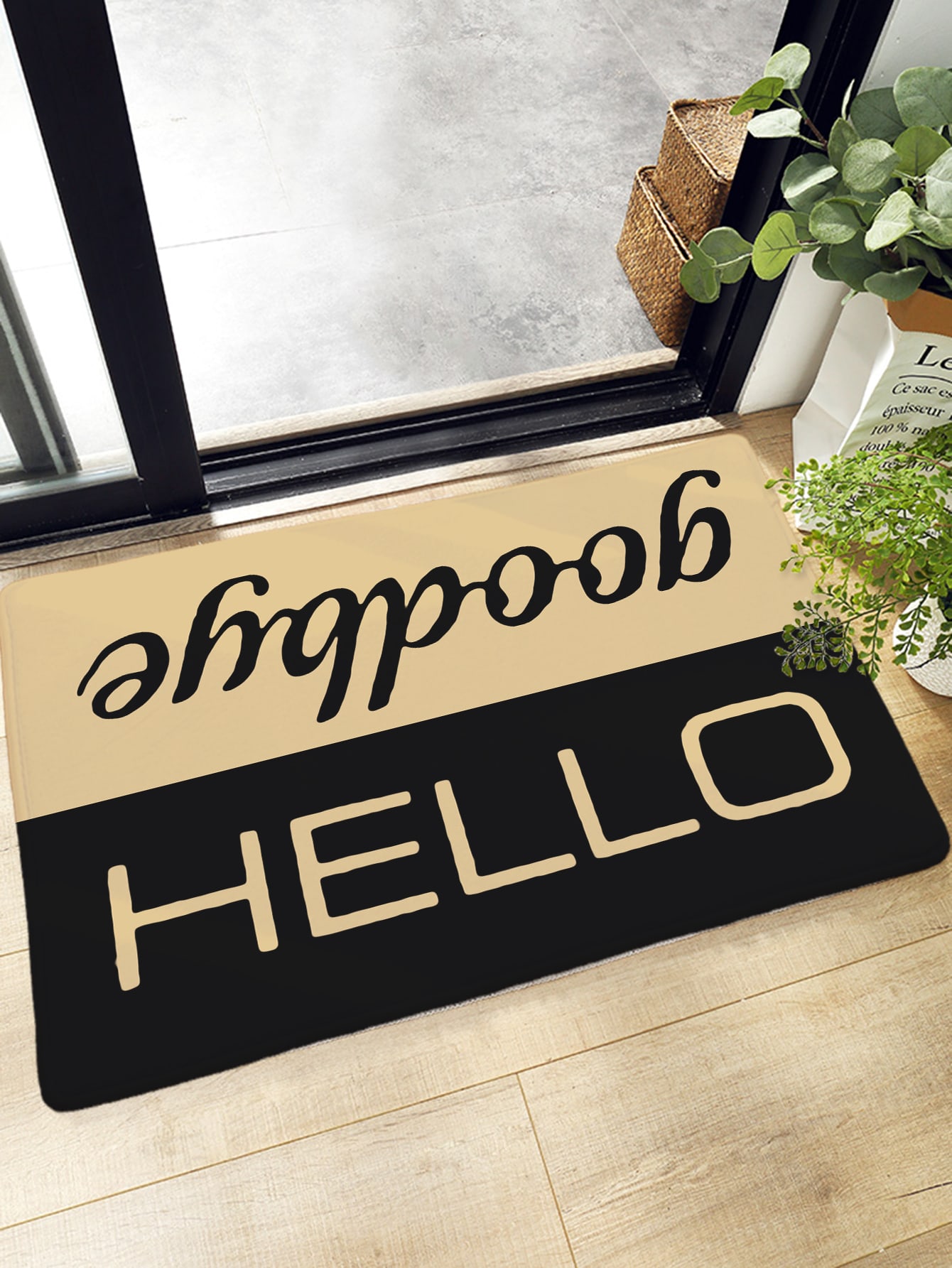 Letter Graphic Floor Mat