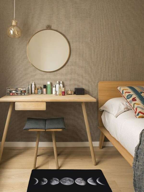 Moon Print Floor Mat | SHEIN UK