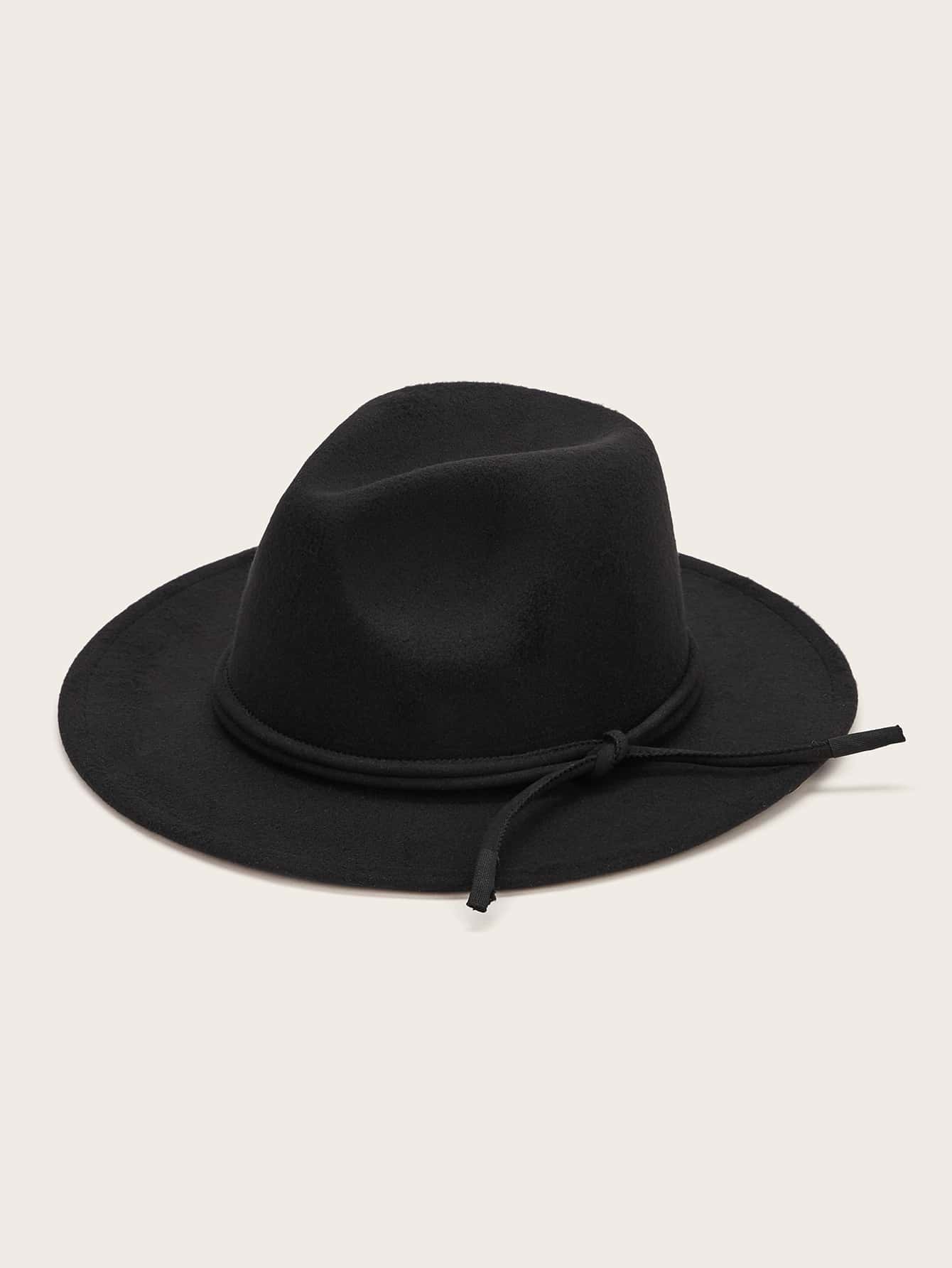 Solid Knot Decor Fedora Hat