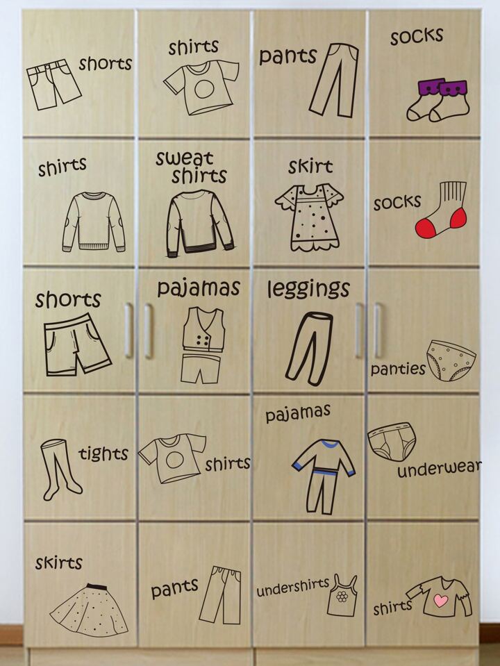 1pc Self-adhesive PVC Clothing Classification Label Sticker,Creative ...