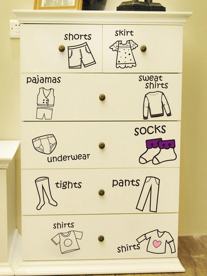 1pc Self-adhesive PVC Clothing Classification Label Sticker,Creative ...