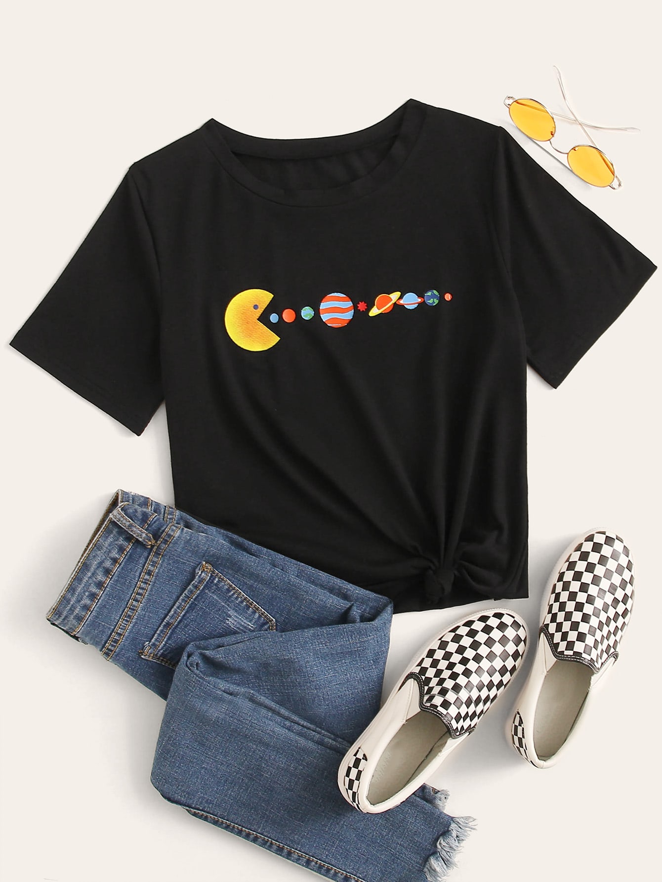 Graphic Print Short Sleeve Tee