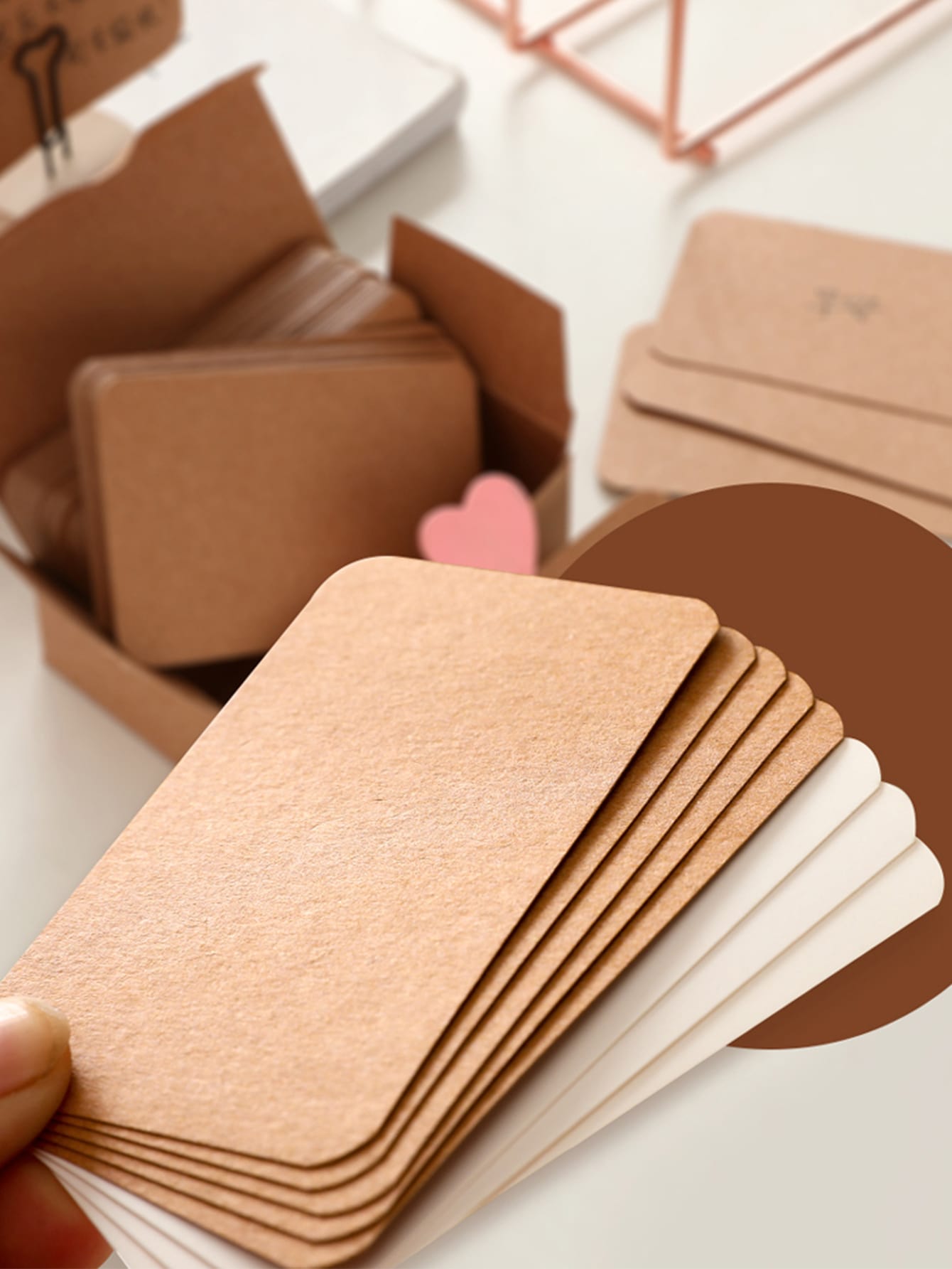 100sheets Solid Kraft Memo Card