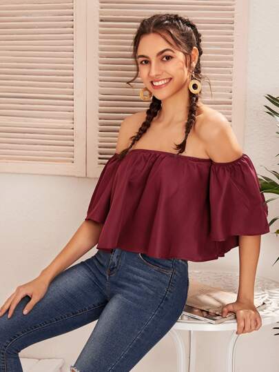 Off The Shoulder Crop Top
