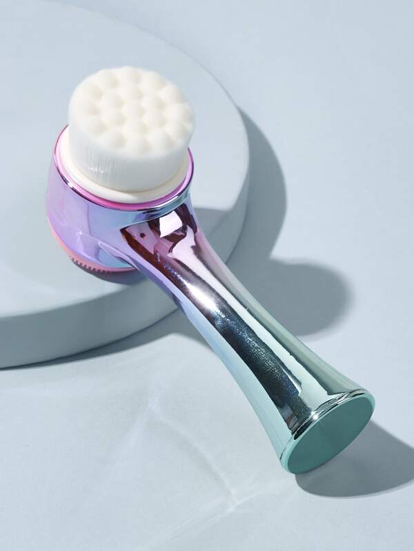 Double-Sided Cleaning Function Face Cleansing Brush, 1pc Gold Plating ...