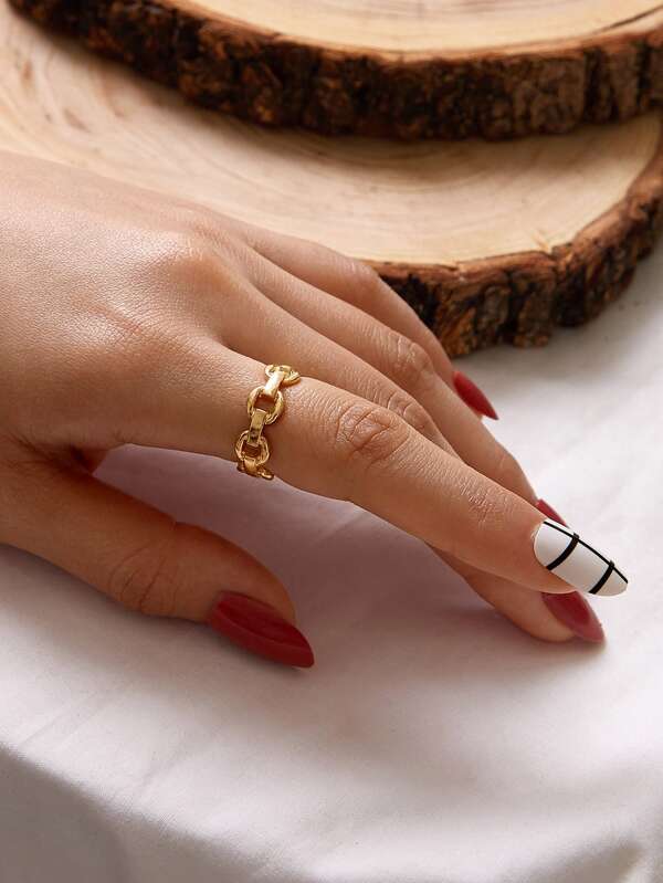 1pc Chain Shaped Ring | SHEIN USA