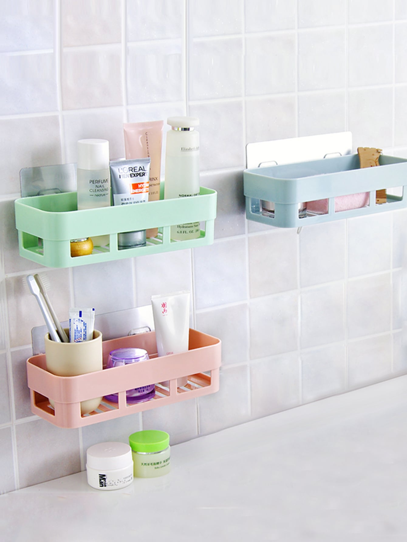 1pc Wall Mounted Storage Rack