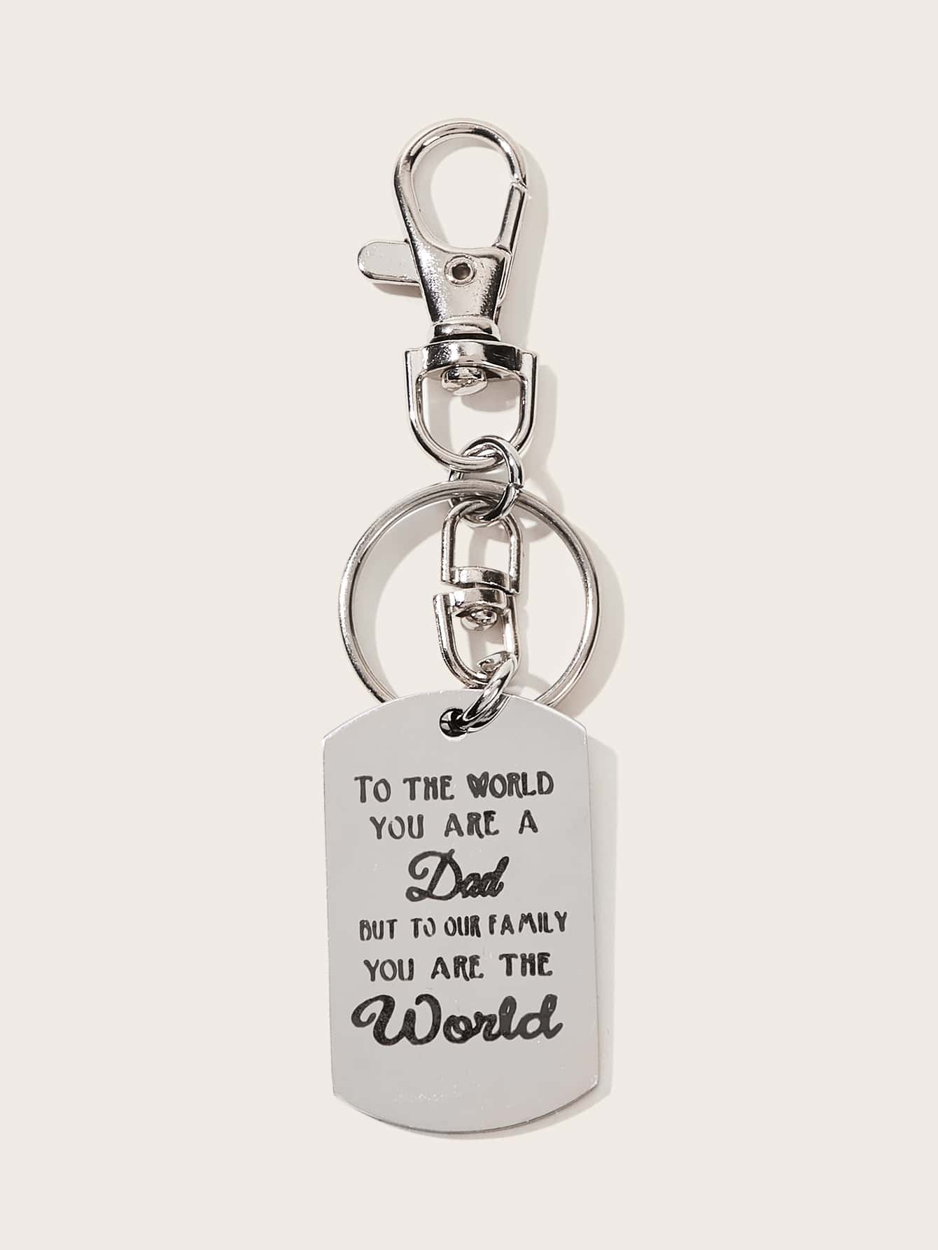 Slogan Decor Charm Keychain | SHEIN USA