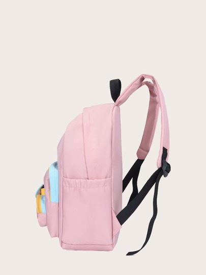 Search stripped detail pocket front backpack | ROMWE