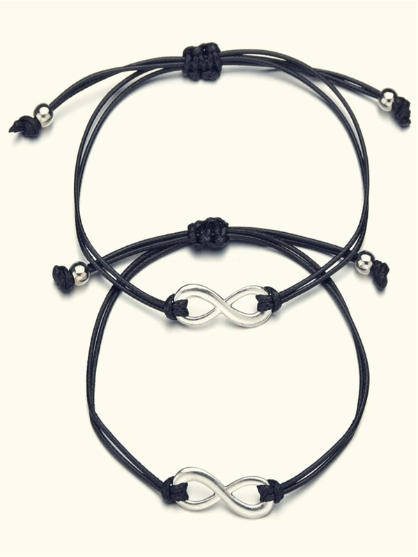 2pcs Infinity Layered Bracelet Best Friends Couples Bracelets Set ...