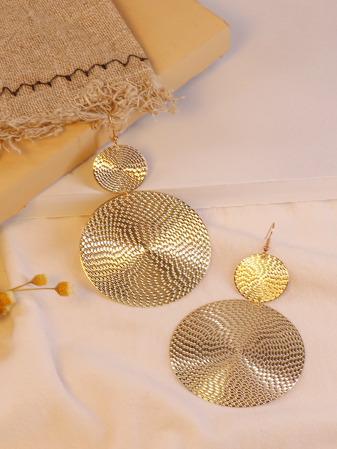 Round Drop Earrings