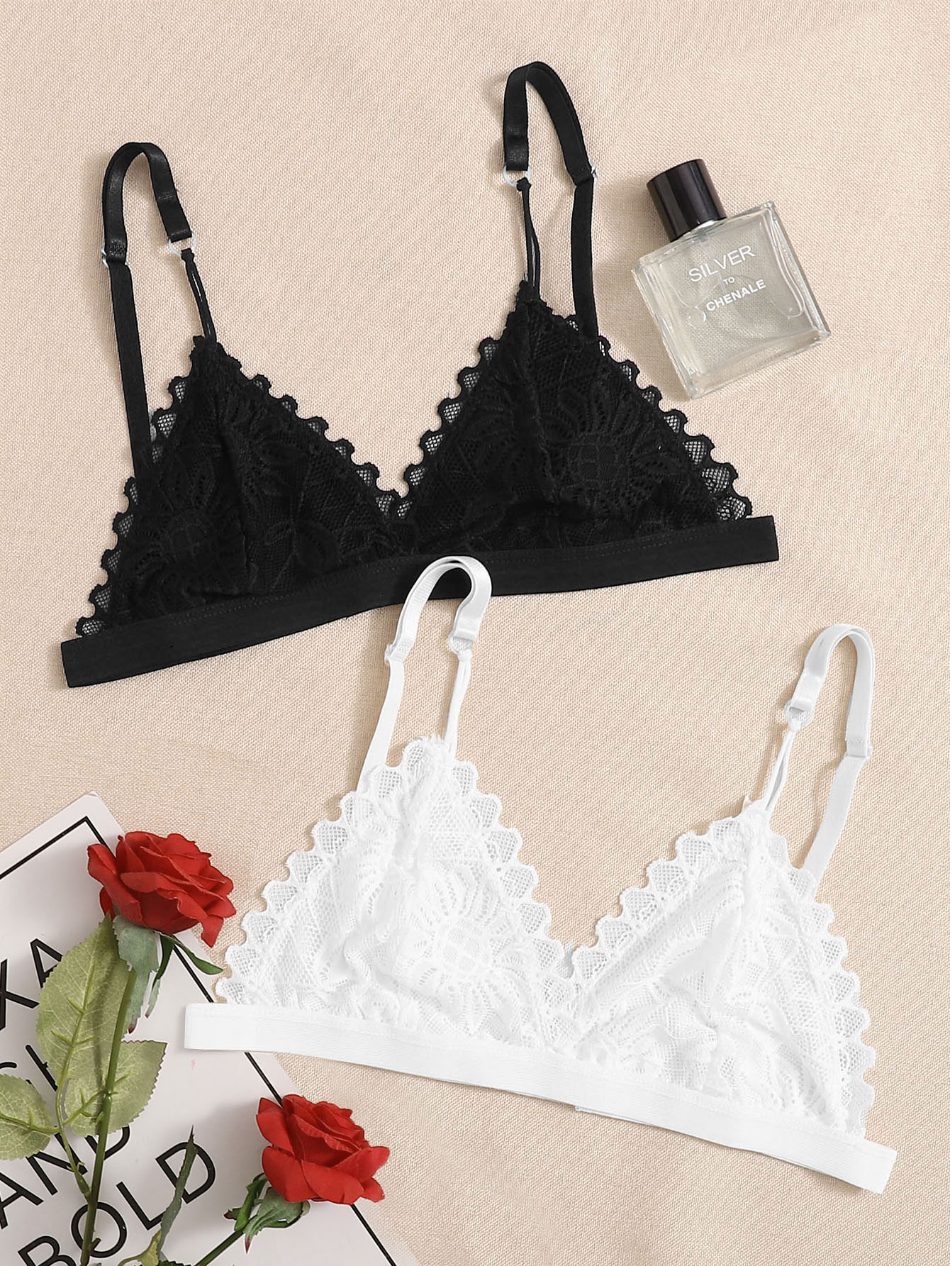 2pack Scallop Lace Bra Set