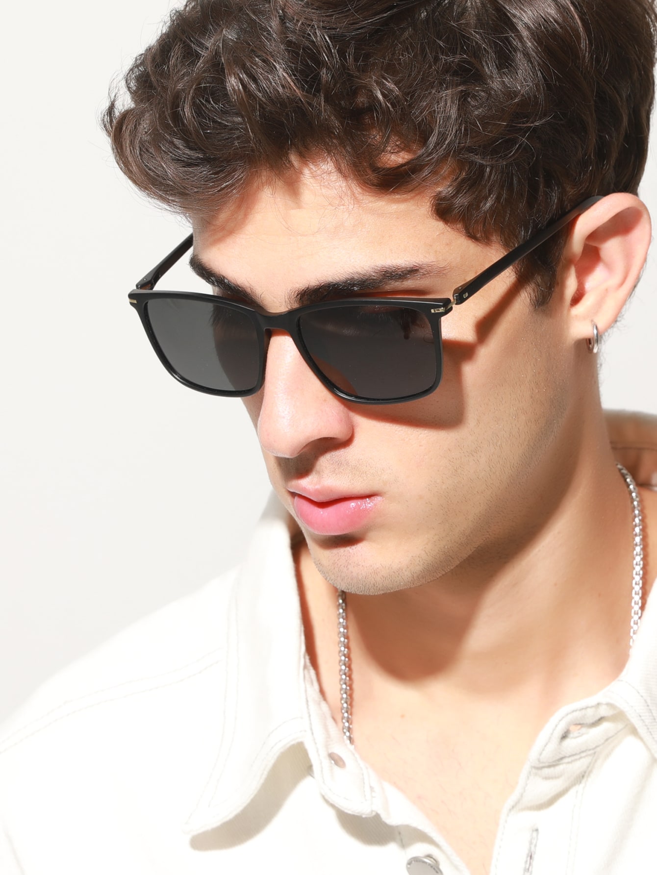 Men Square Frame Sunglasses