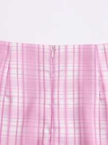 Tartan Plaid Zipper Back Mini Skirt | SHEIN USA