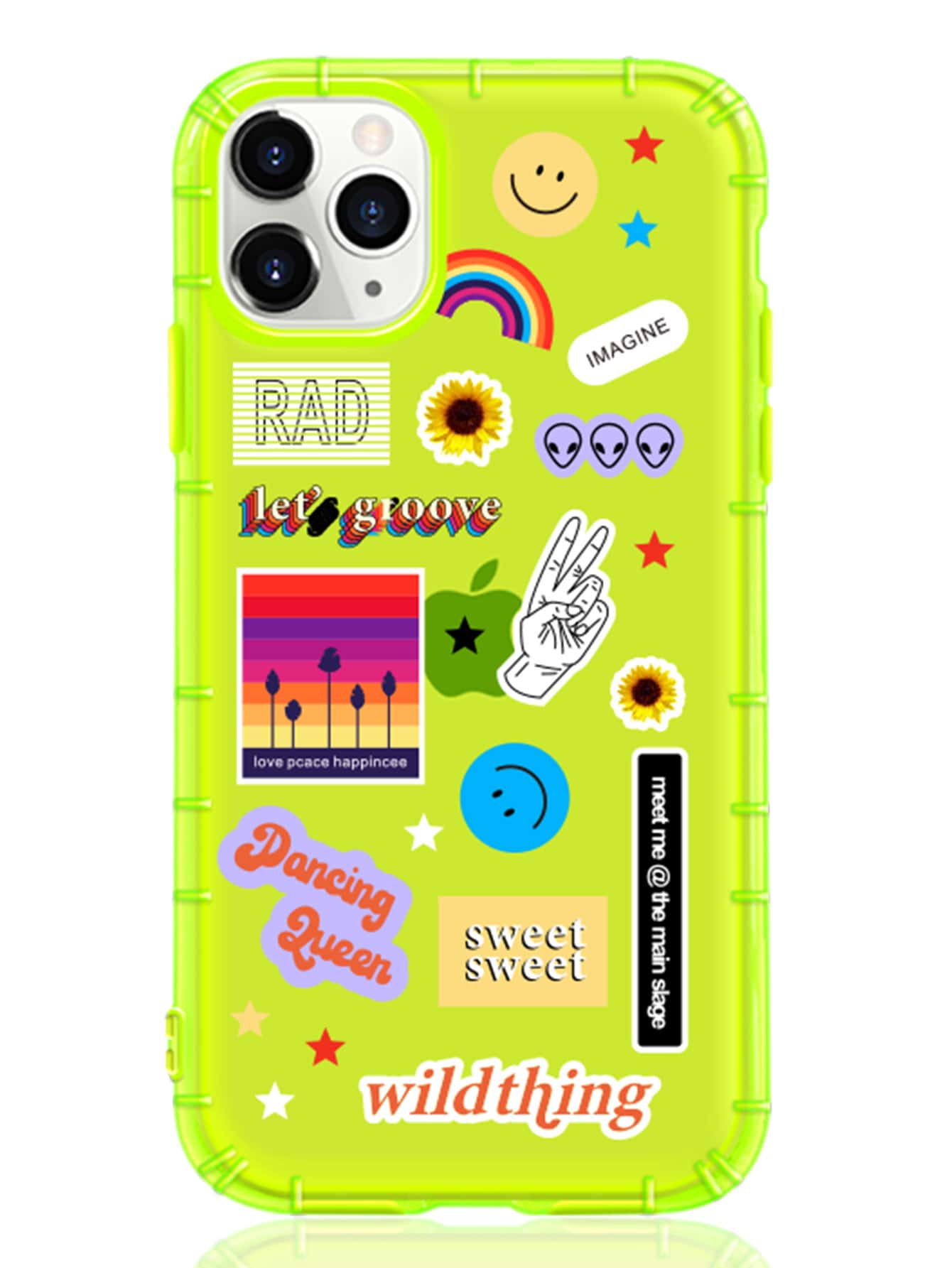 1pc Cartoon Graphic Print iPhone Case
