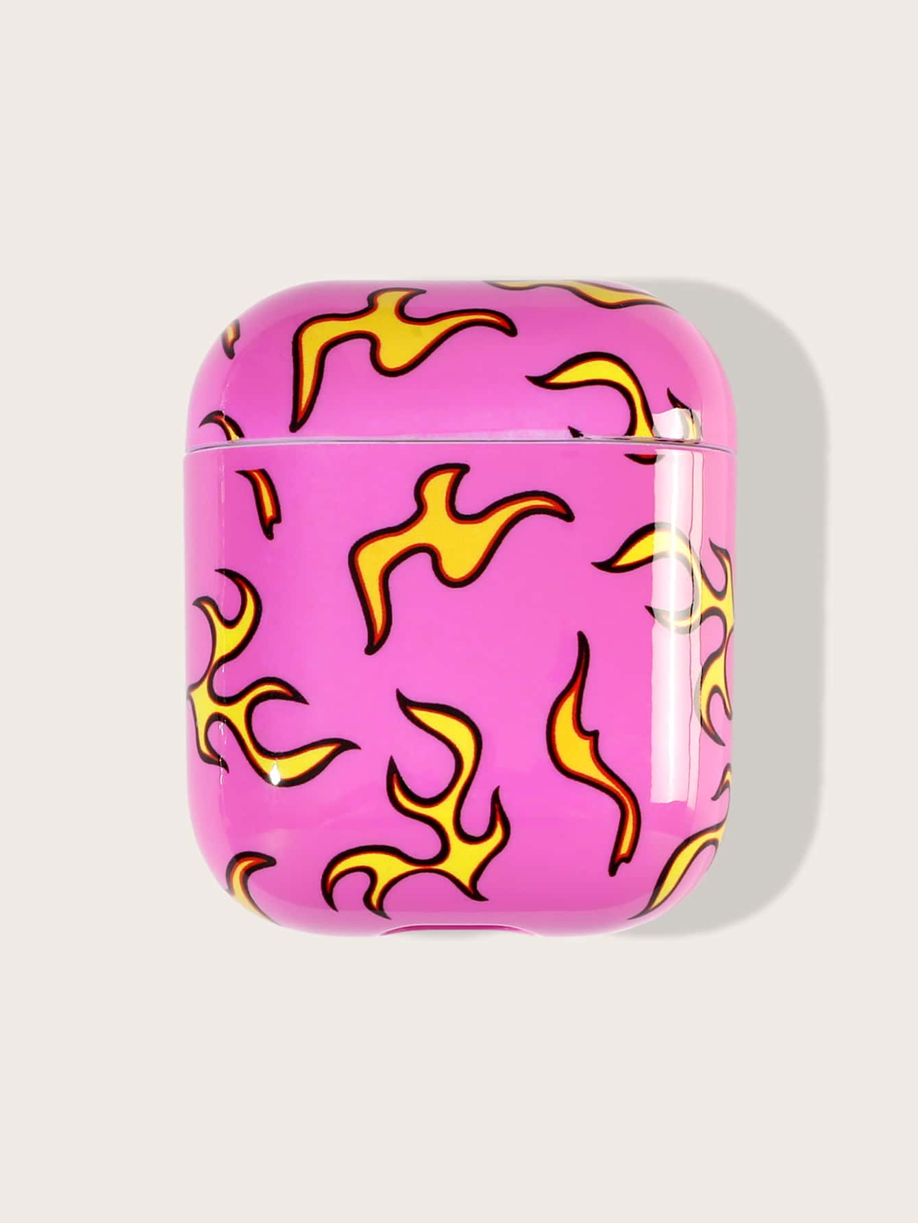 1pc Flame Print AirPods Case